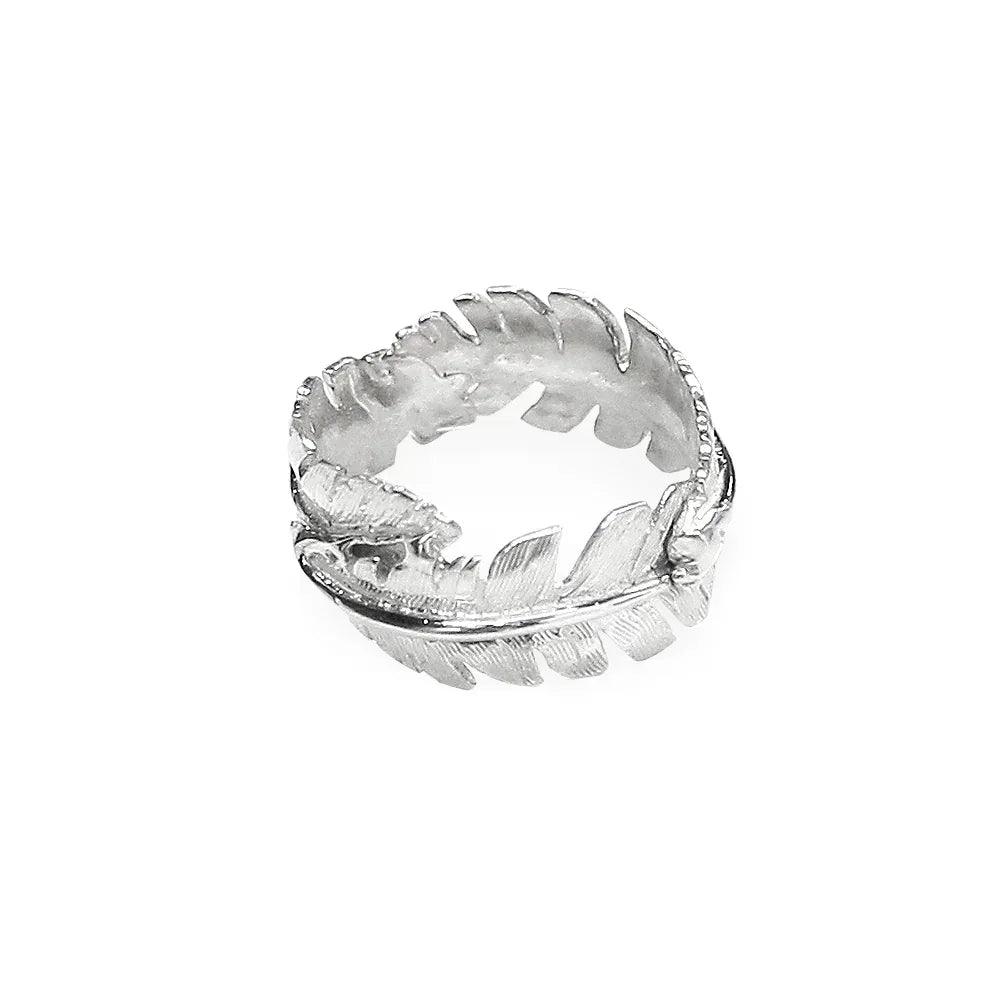 THE SILVER STONE Product Page - Feather Wrap Ring - Silver - VENTURER